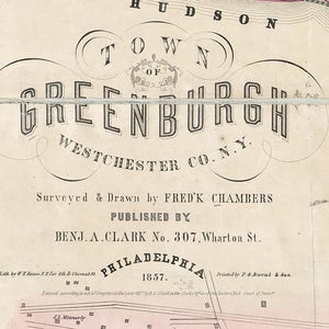 1857 Map of Greenburgh Westchester County New York - Etsy