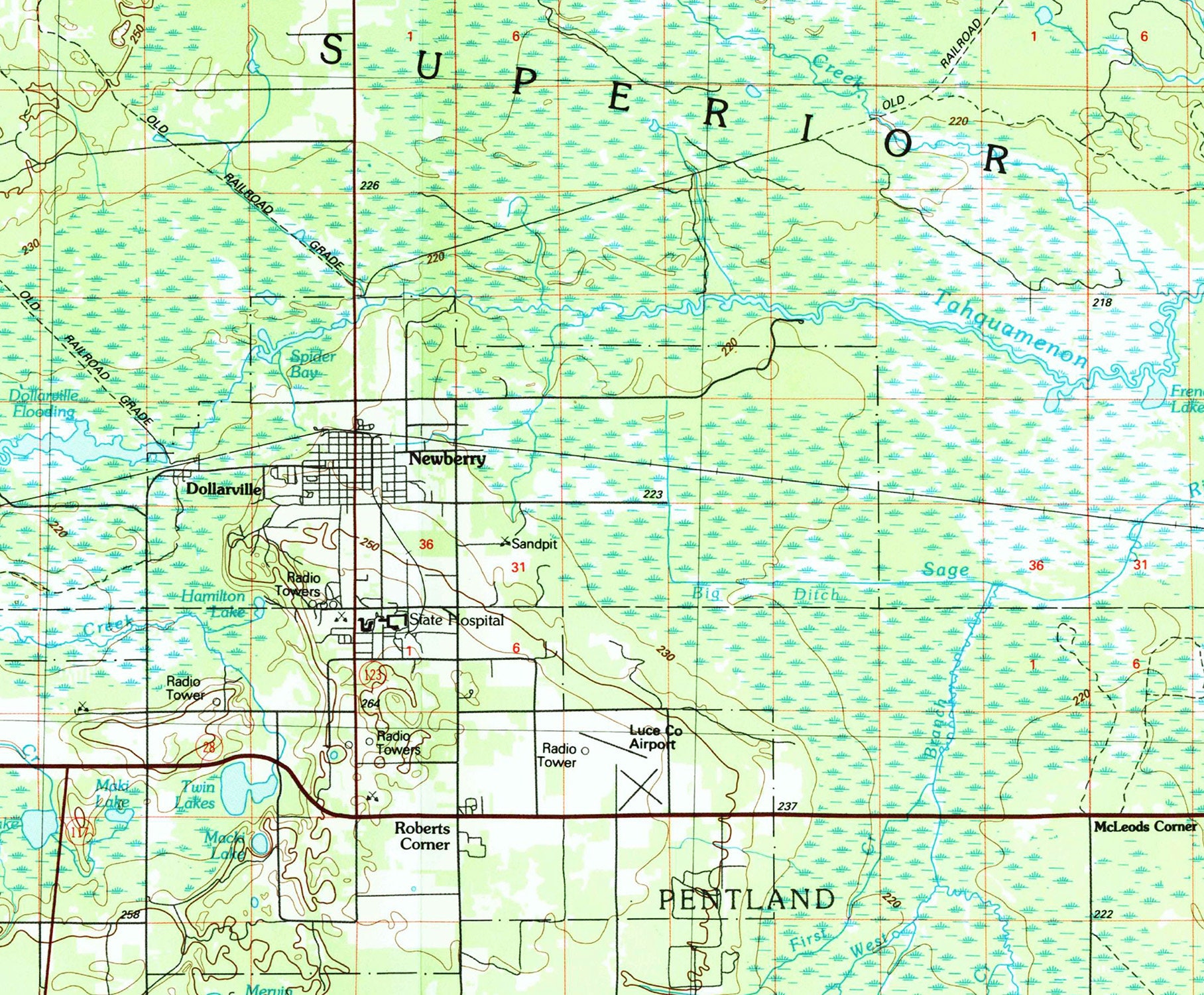 1985 Map of Whitefish Bay Lake Superior Michigan - Etsy
