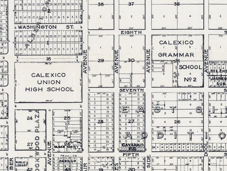 1920 Map of Calexico Imperial County California - Etsy