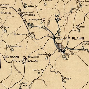 1928 Map of Monroe County Tennessee - Etsy