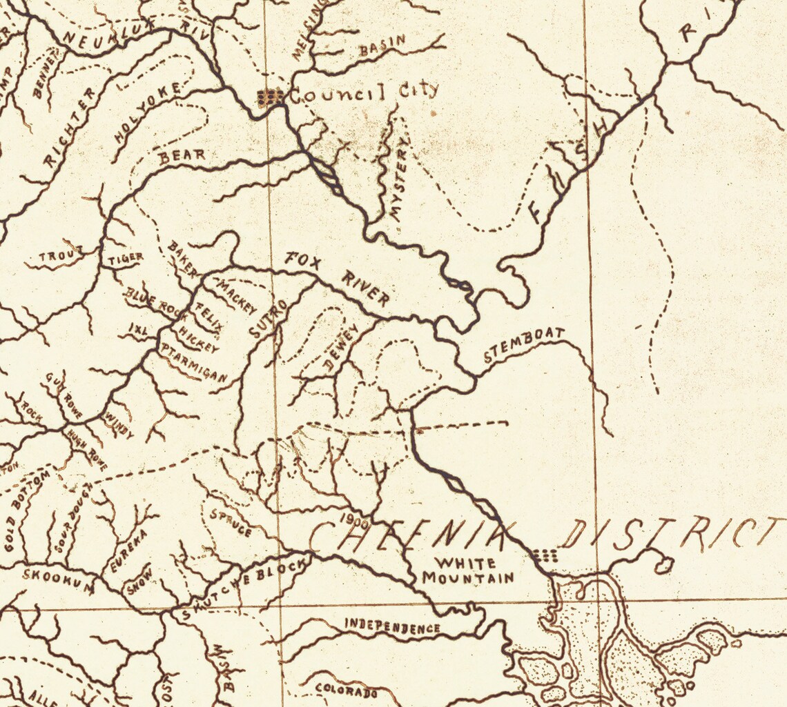 1901 Map of Nome Alaska - Etsy