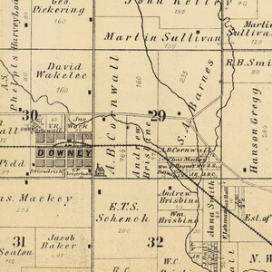 1885 Map of Springdale Township Cedar County Iowa - Etsy