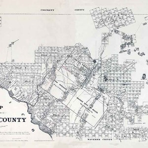 1879 Farm Line Map of Kinney County Texas - Etsy