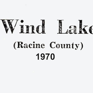 1970 Map of Wind Lake Racine County Wisconsin - Etsy