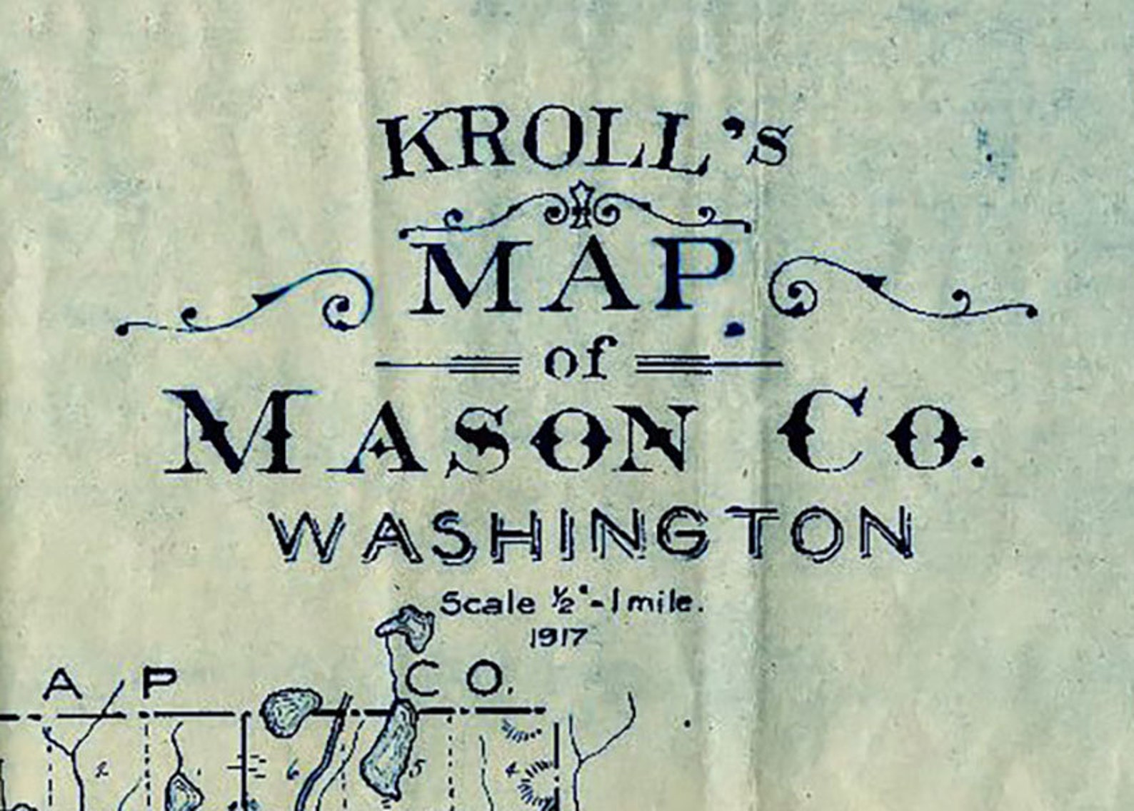 1917 Map of Mason County Washington - Etsy
