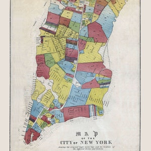 1853 Map of New York City - Etsy