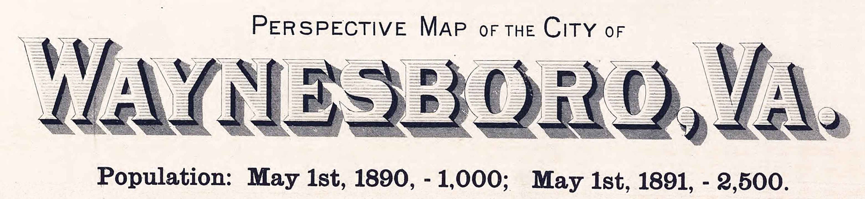 1891 Panoramic Map of Waynesboro Virginia - Etsy