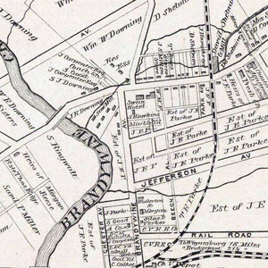 1873 Town Map of Downingtown Chester County Pennsylvania - Etsy