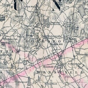 1860 Map of Bristol County Rhode Island - Etsy