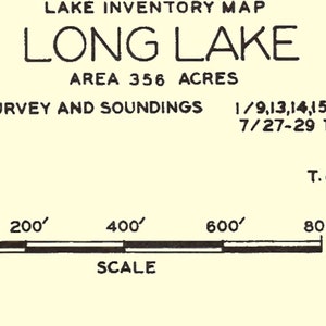 1953 Map of Long Lake Ionia County Michigan - Etsy