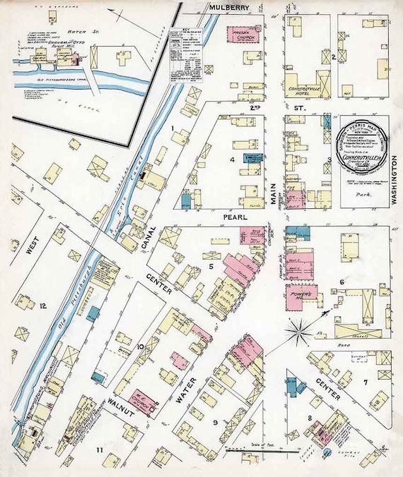 1891 Sanborn Map of Conneautville Crawford County Pennsylvania | Etsy