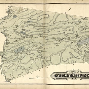 1877 Map of West Milford Township Passaic County New Jersey - Etsy