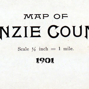 1901 Map of Benzie County Michigan - Etsy