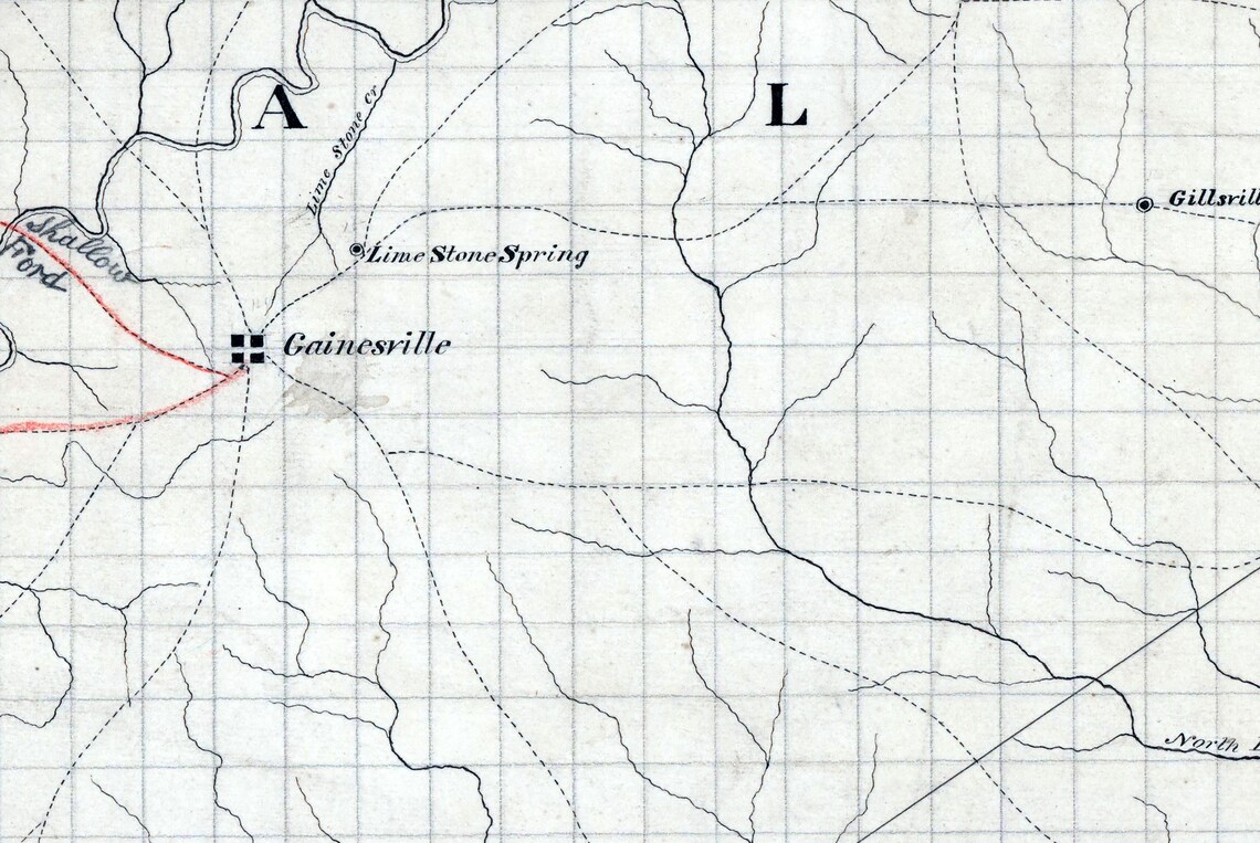 1860s Map of Cherokee Forsyth and Hall County Georgia - Etsy