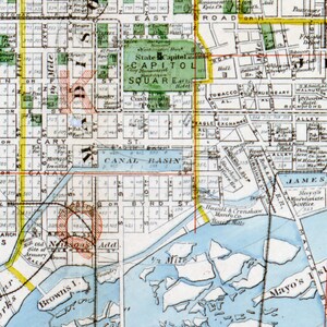 1877 Map of Richmond Virginia and Manchester - Etsy