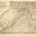 1863 Map of Virginia - Etsy
