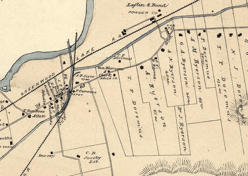 1877 Map of Wayne Township Passaic County New Jersey | Etsy