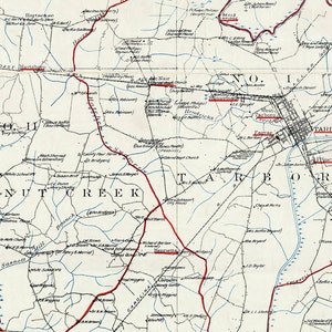 1905 Map of Edgecombe County North Carolina - Etsy