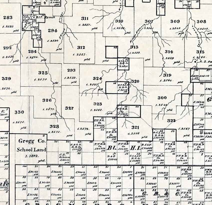 1888 Farm Line Map of Oldham County Texas - Etsy UK