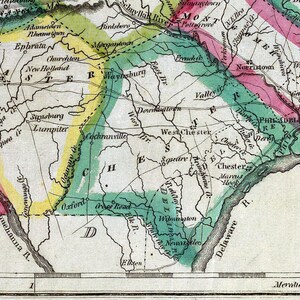 1827 Map of Pennsylvania - Etsy