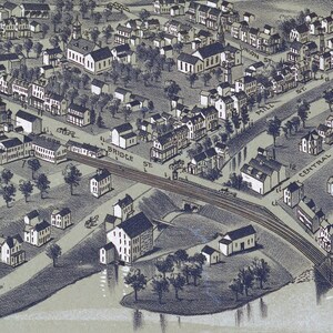 1893 Panoramic Map of Morrisville Bucks County Pennsylvania - Etsy ...