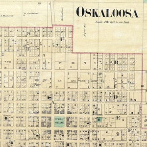 1871 Map of Mahaska County Iowa Oskaloosa - Etsy