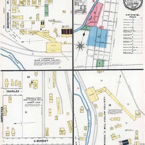 1891 Town Map of Luzerne County Pennsylvania - Etsy
