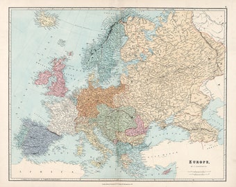 Poster, Many Sizes Available 1871 Map of Europe England France Germany ...