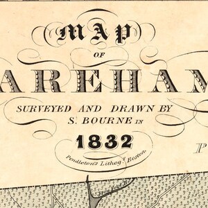 1832 Map of Wareham Massachusetts - Etsy