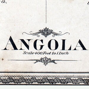 1880 Town Map of Angola Steuben County Indiana - Etsy