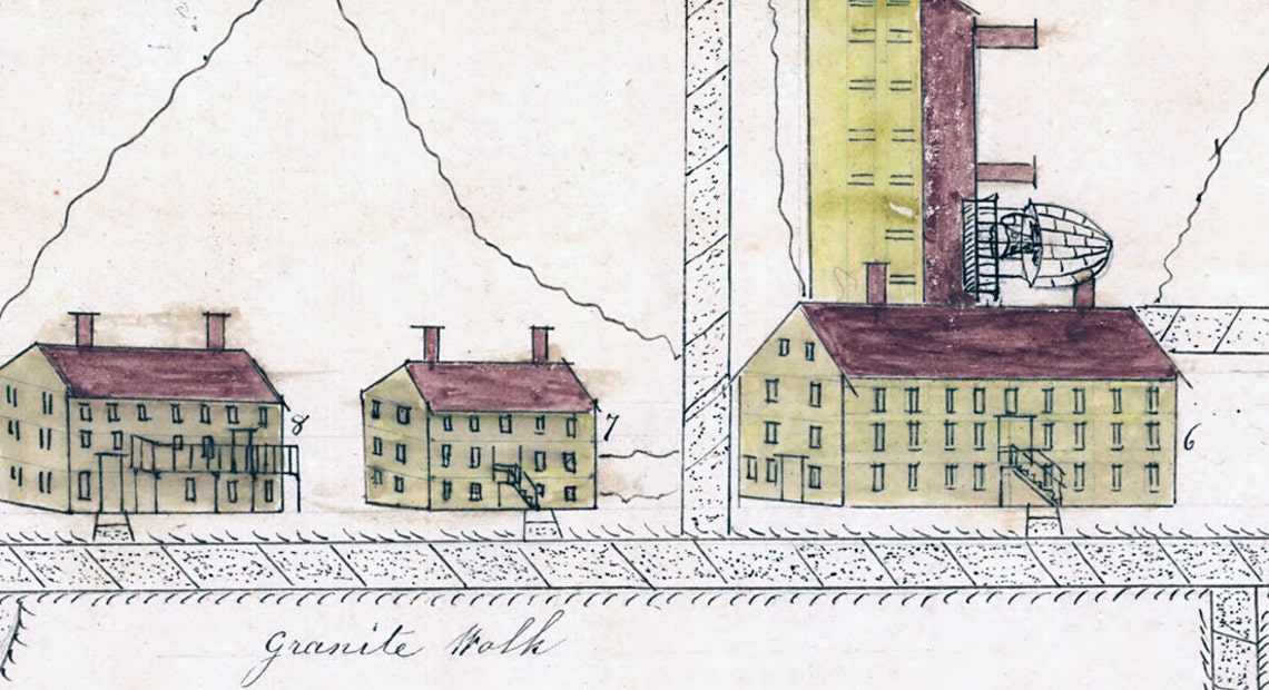 1849 Map of Shaker Village Canterbury New Hampshire - Etsy