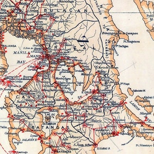 1902 Map of the Philippines - Etsy