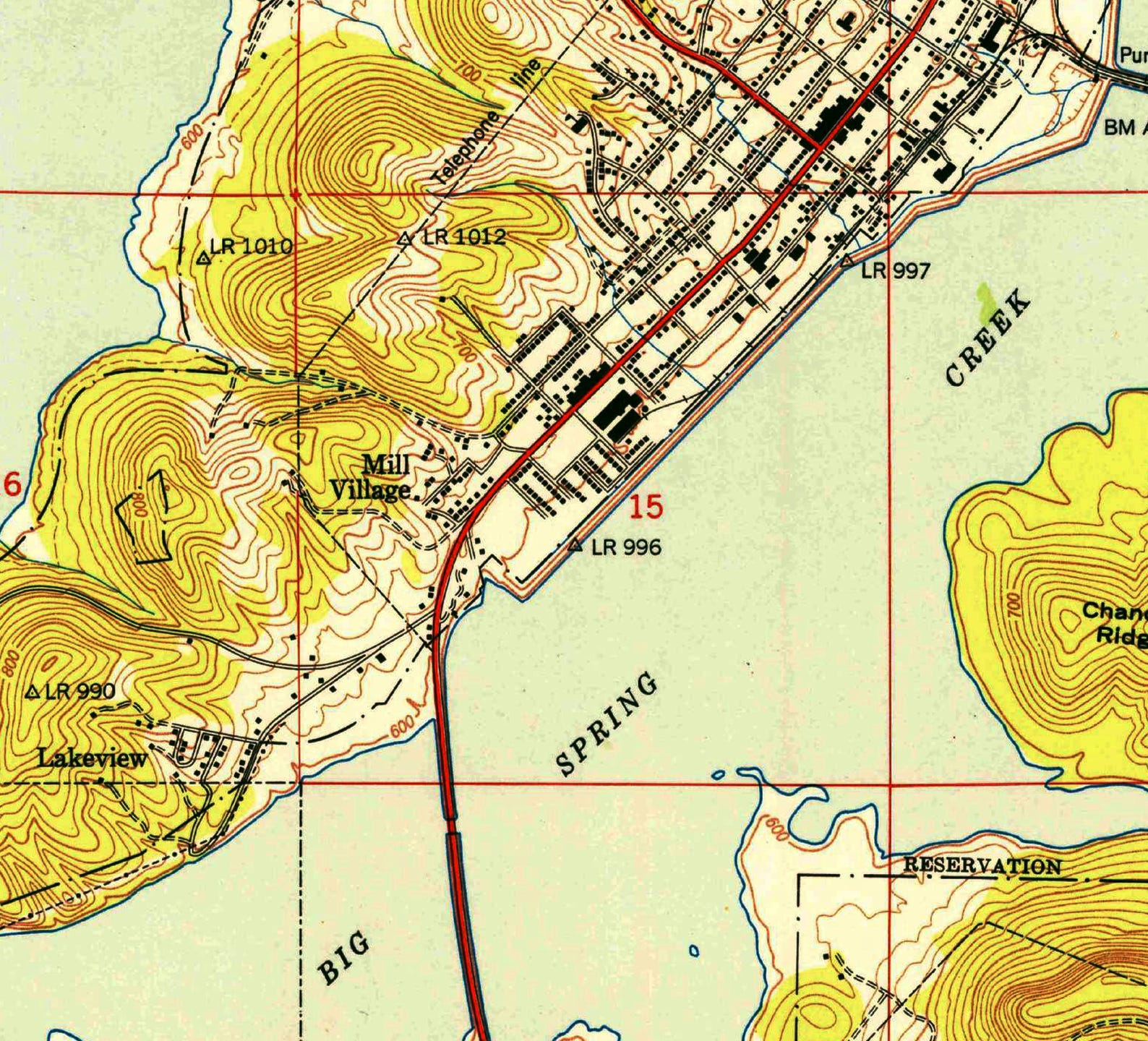 1950 Map of Guntersville Alabama - Etsy