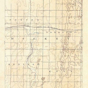 1894 Topo Map of Fullerton North Dakota - Etsy