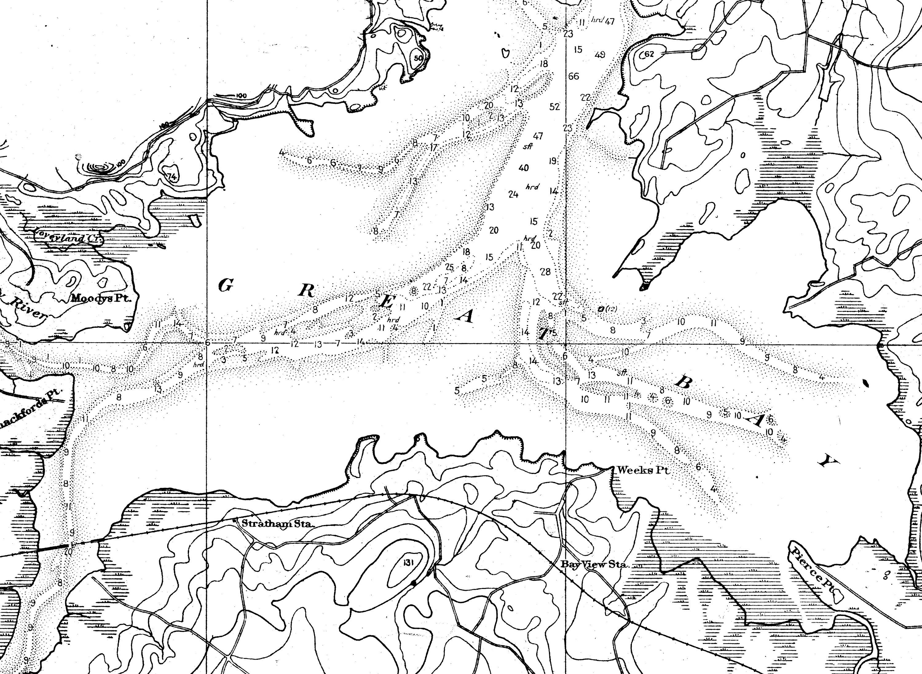 1914 Nautical Chart of Portsmouth to Dover and Exeter Piscataqua River ...