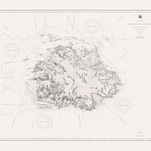 1889 Map of the Island of Antigua - Etsy Canada