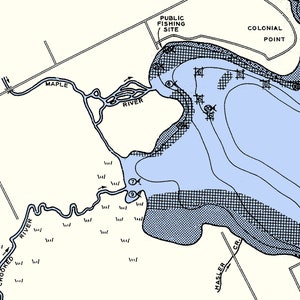 1955 Map of Burt Lake Cheboygan County Michigan - Etsy