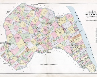 1891 Map of Doylestown Township Bucks County Pennsylvania 20 X | Etsy