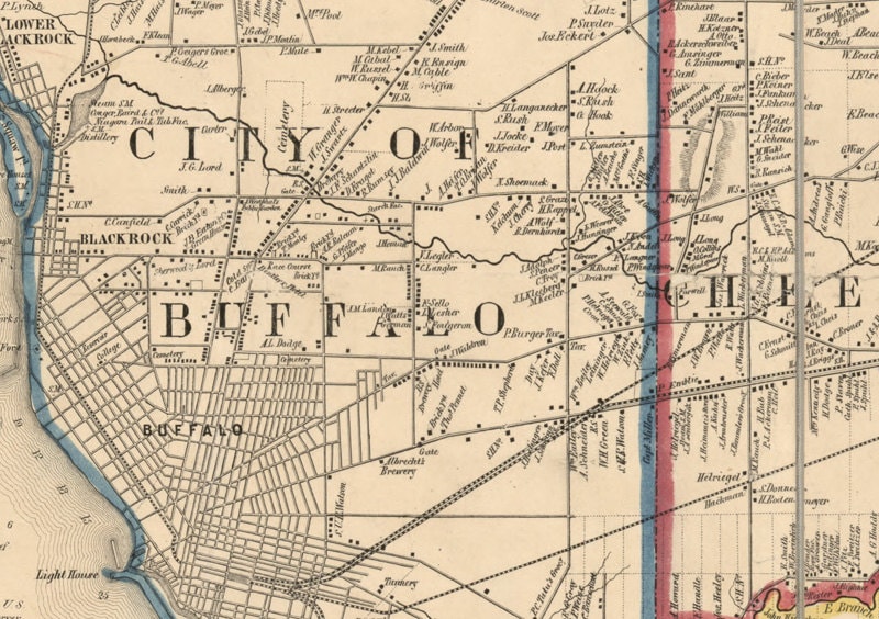 1854 Farm Line Map of Erie County NY From Actual Surveys - Etsy
