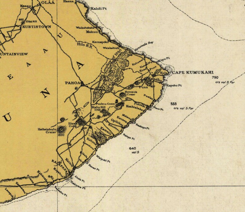 1917 Map of Hawaii - Etsy