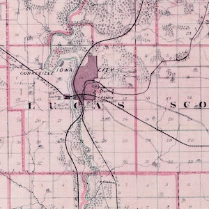 1875 Map of Johnson County Iowa - Etsy