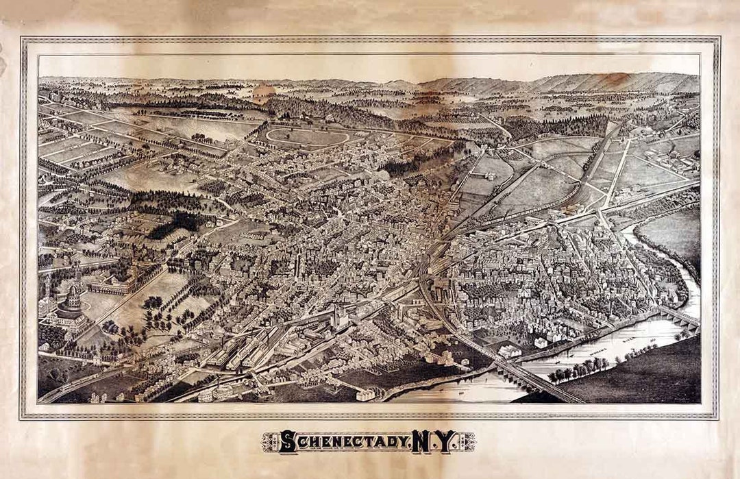 1882 Panoramic Map of Schenectady New York - Etsy