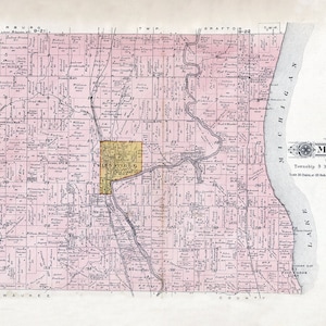1915 Map of Mequon Township Ozaukee County Wisconsin - Etsy