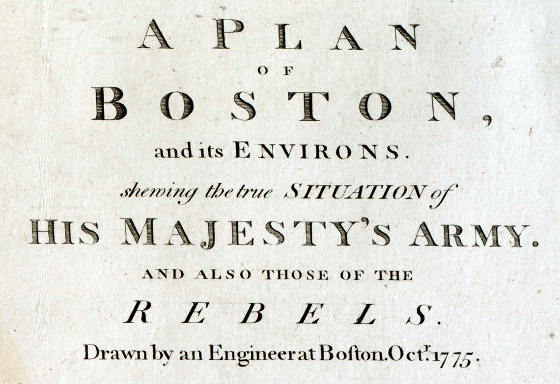 1776 Map of Boston Massachusetts - Etsy