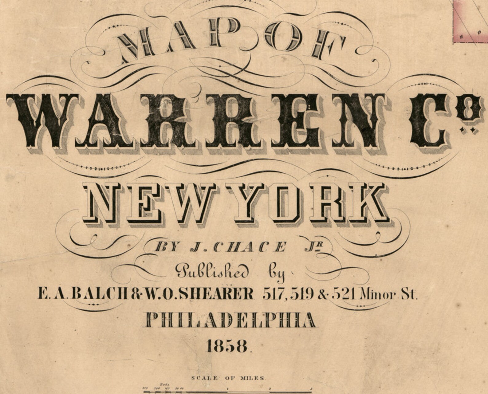1858 Map of Warren County New York | Etsy