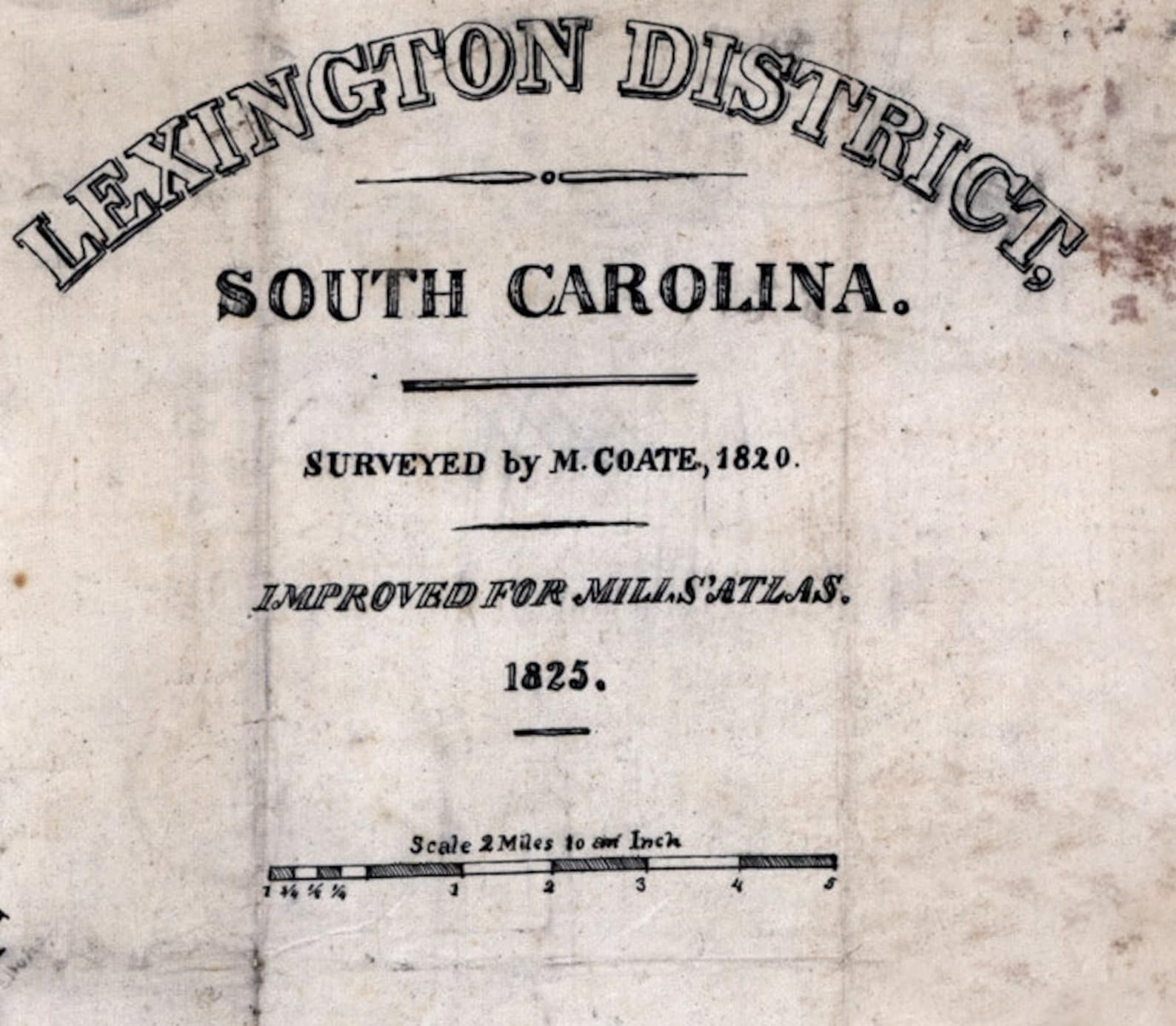 1825 Map of Lexington County South Carolina | Etsy