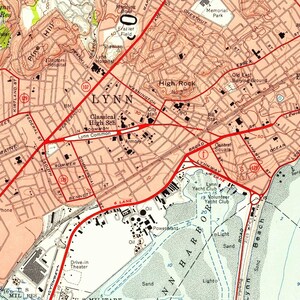 1957 Topo Map of Lynn Massachusetts Quadrangle - Etsy