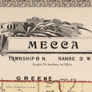 1899 Map of Mecca Township Trumbull County Ohio - Etsy