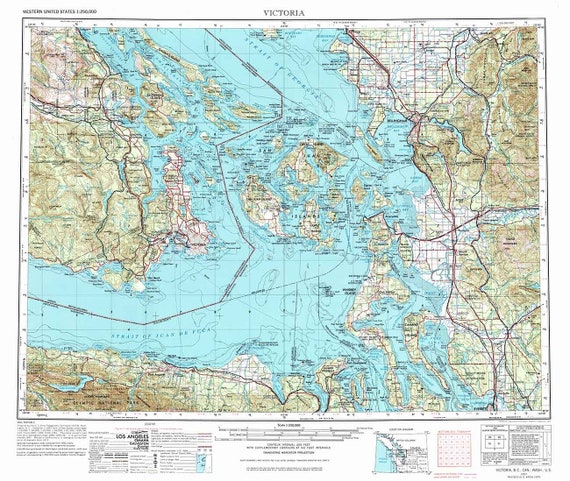 Victoria Island Map Of Washington Island County, Washington Topograhic