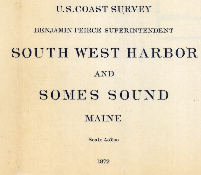 1872 Map of South West Harbor and Some Sound Maine - Etsy